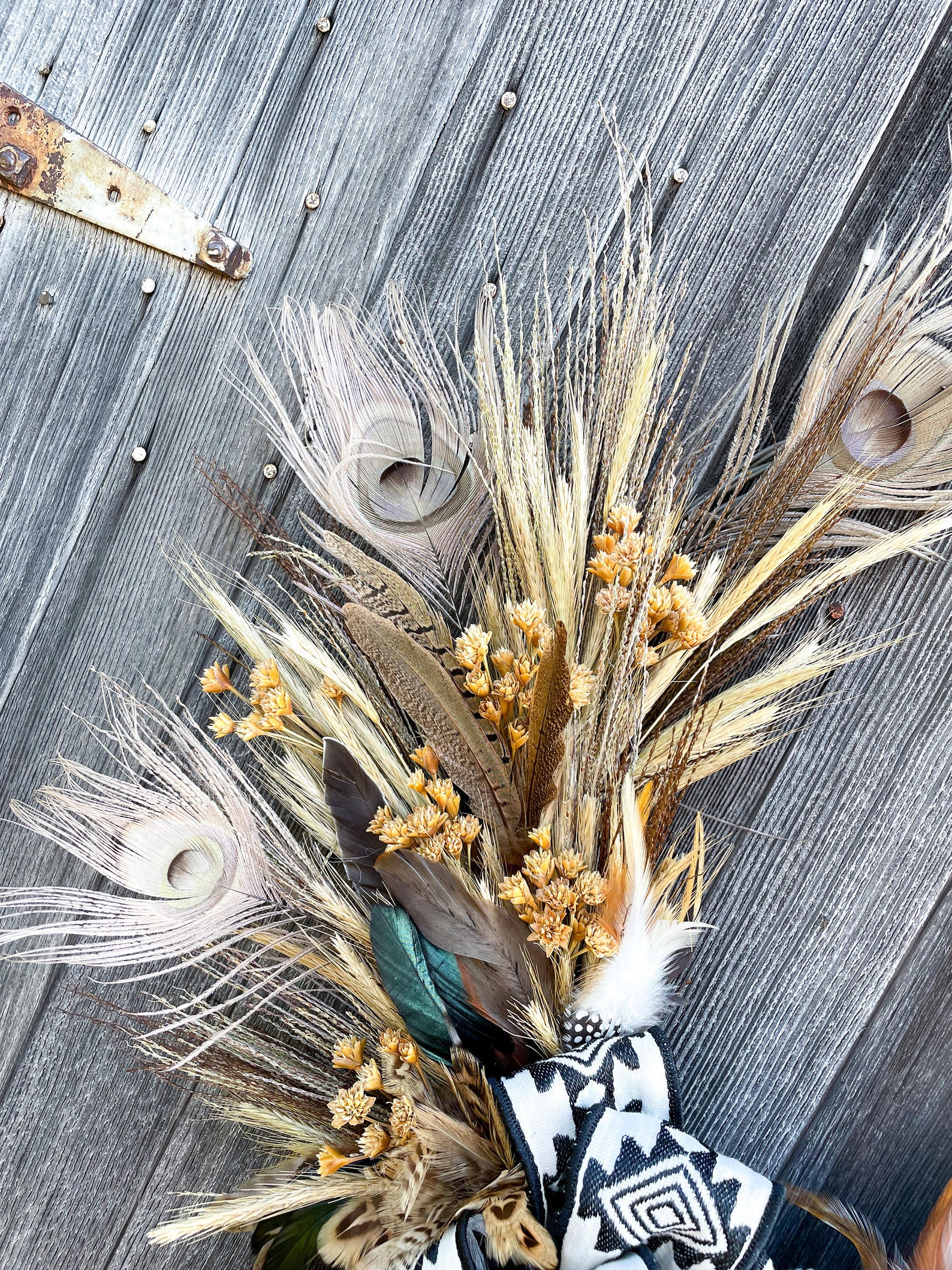 Rustic Floral Barbed Wire Western Wreath // Country Rustic Farmhouse ...