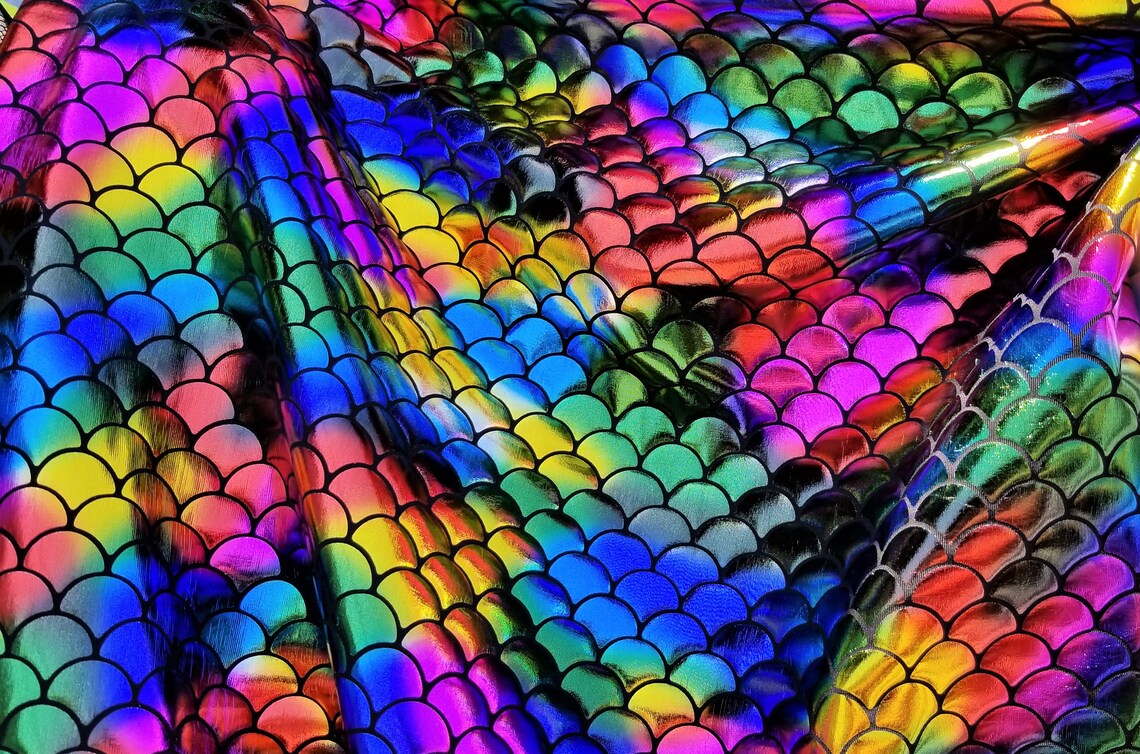 NEW Rainbow Mermaid Scales 3/4 Inch 60' Inch | Etsy