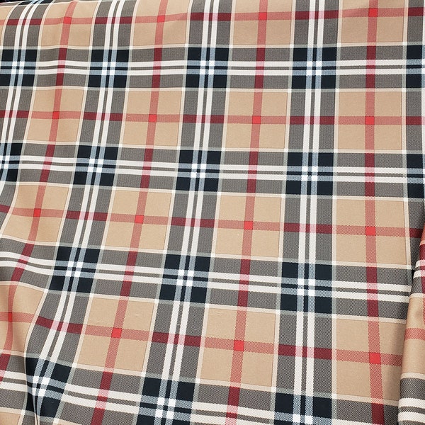 Stretch Plaid Fabric - Etsy
