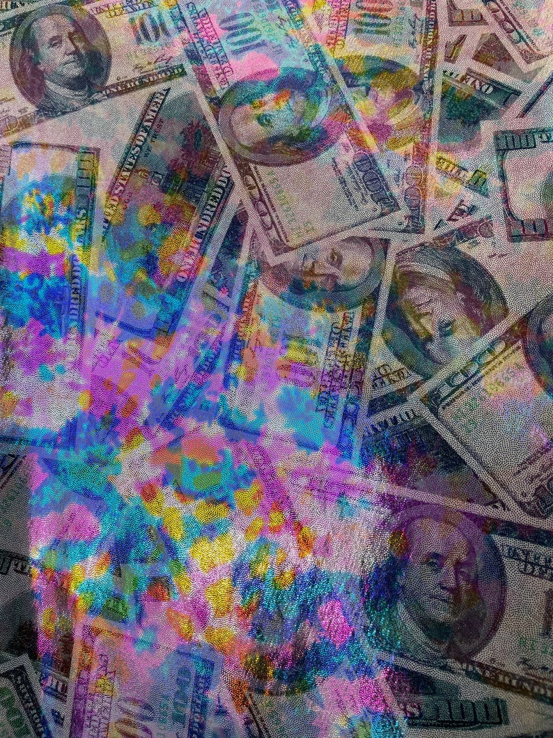 Metallic Money Print. Benjamin 100 USD Print on Spandex Fabric - Etsy