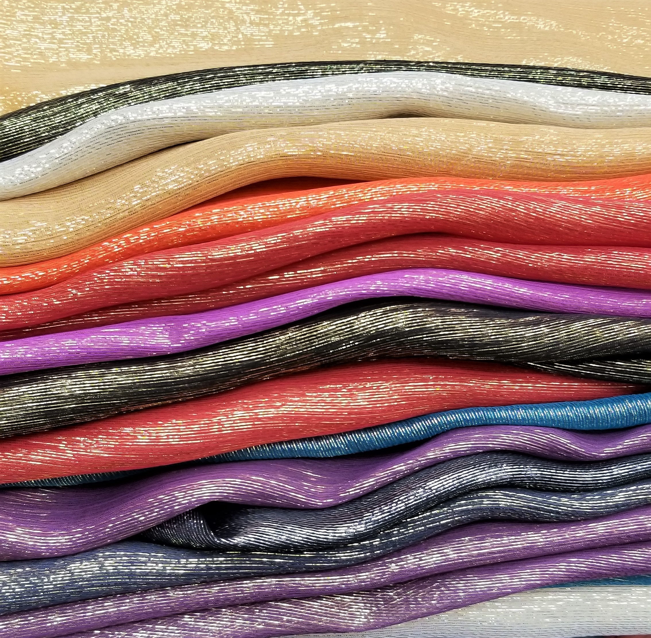 Metallic Silk Fabric See Trough Shiffon Silk Fabric 45” Wide Fabric ...
