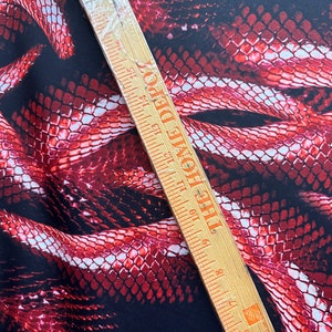 New Snake Red Tie Dye Snake Print 4 Way Stretch Fabric Sold by Yard - Etsy