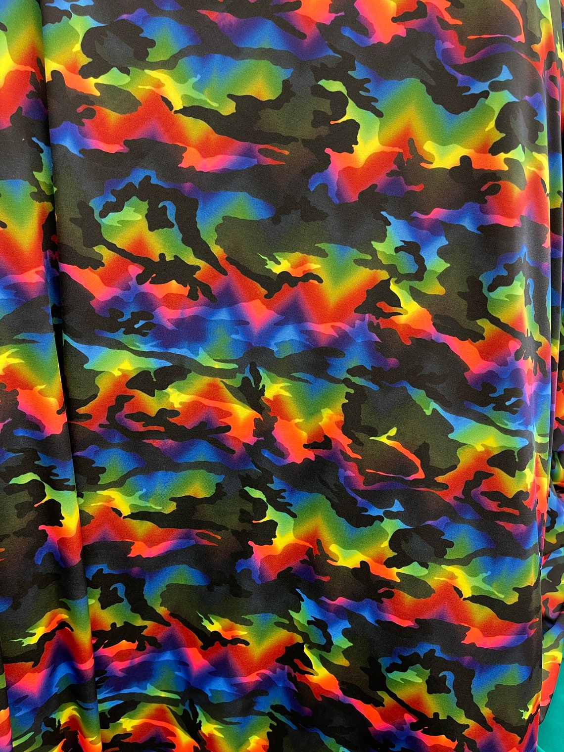 Tie Dye Rainbow Camouflage Print Nylon Spandex Fabric 4 Way - Etsy
