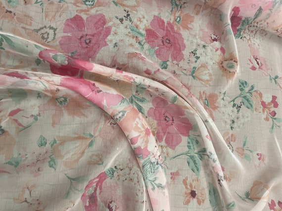 Printed chiffon silk fabric store