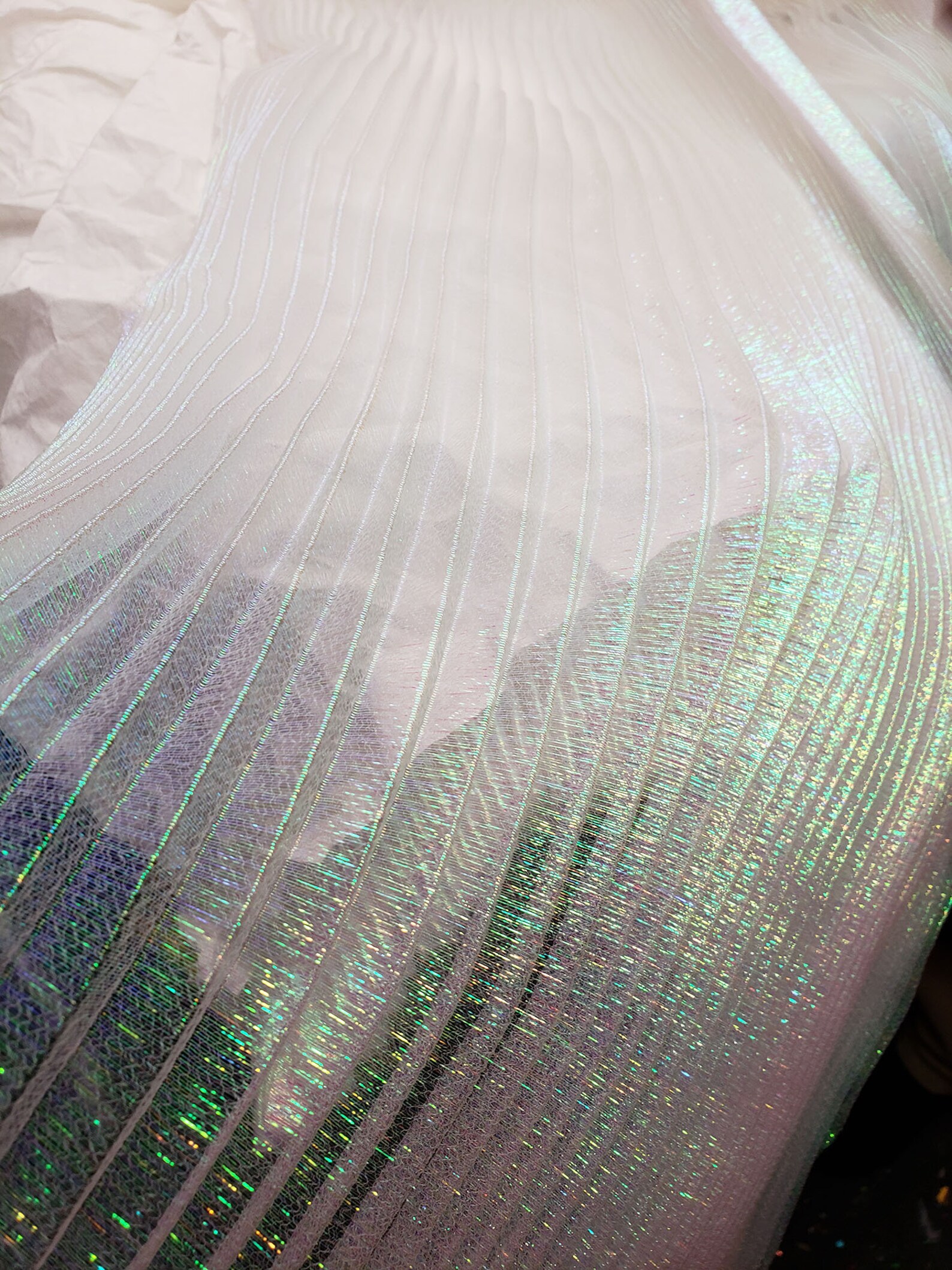Accordion Pleated Organza Iridescent 45 Wide Sold by - Etsy