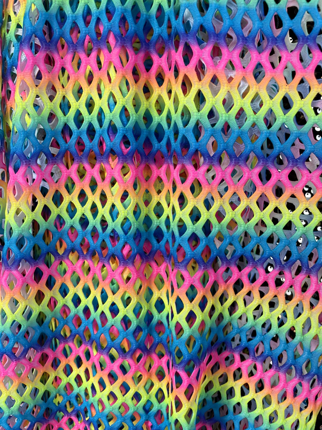 Rainbow Fishnet Fabric 4 Way Stretch Fishnet Fabric Sold by the Yard ...