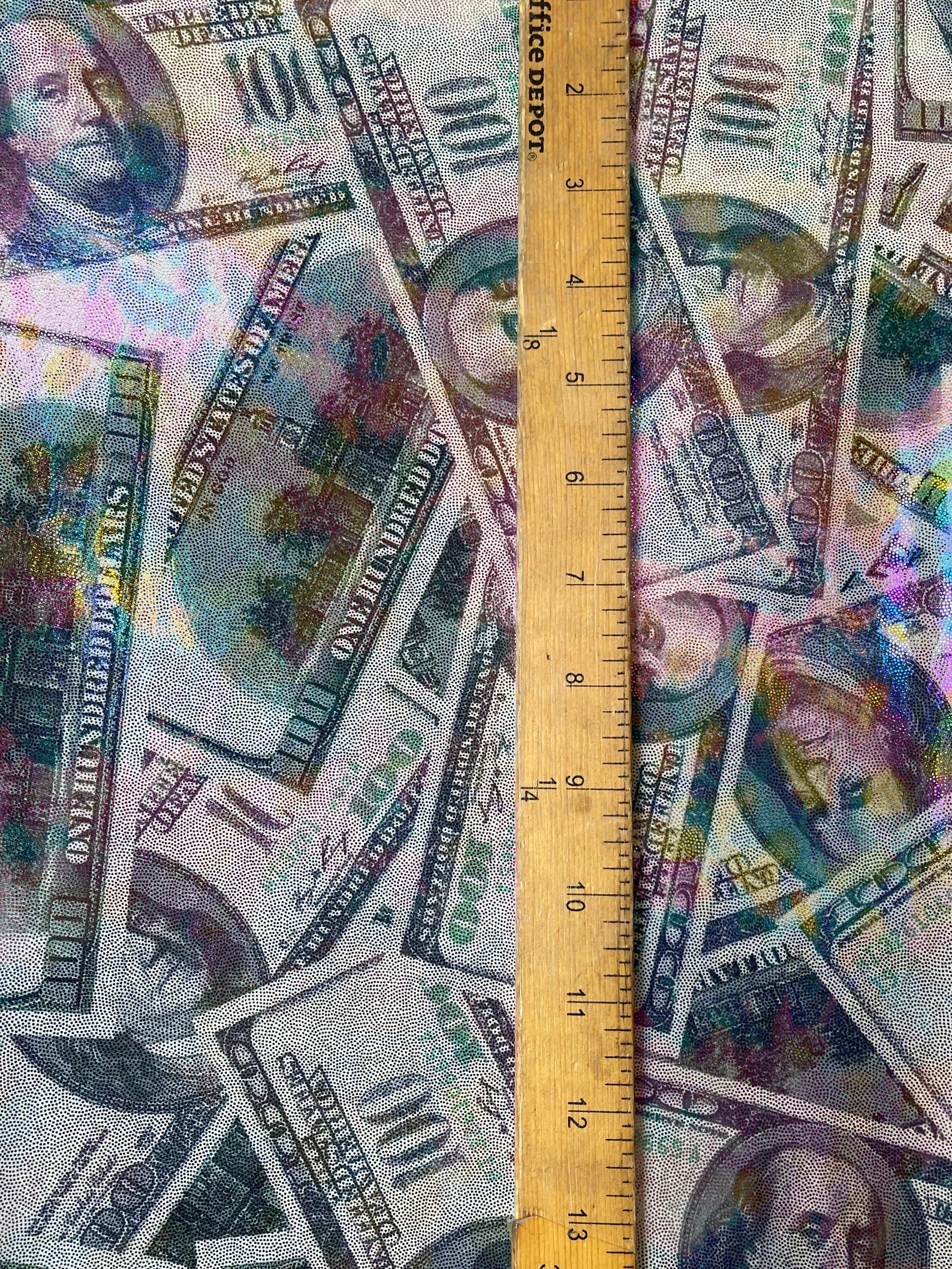 Metallic money print. Benjamin 100 USD print on spandex fabric | Etsy