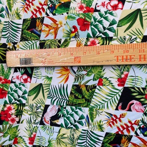 Diamond Jungle Palm Leaf Print Fabric 4 Way Stretch Nylon Spandex ...