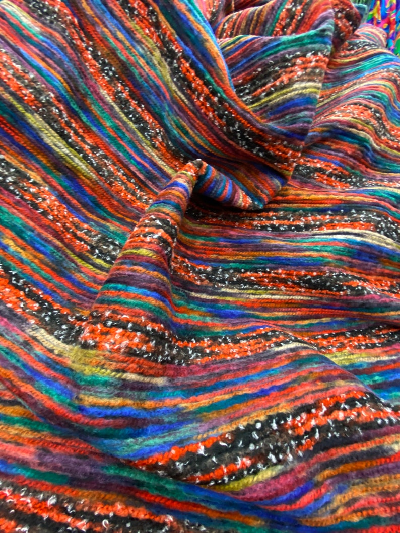 MULTICOLOR Heavy Sweater Knit PONCHO FABRIC / Sold by Yard - Etsy