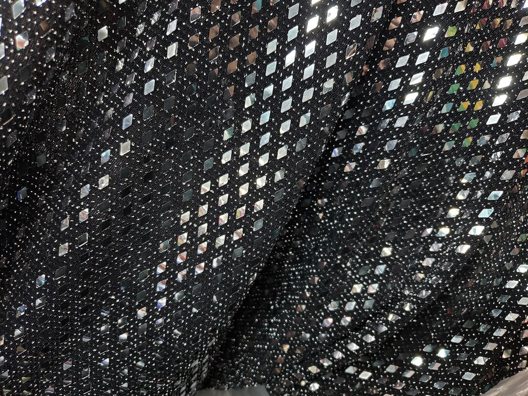Diamond Mirror Sequins on Spandex, 58/60 Inch Wide, Sold by the Yard - Etsy