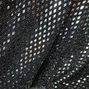 Diamond Mirror Sequins on Spandex, 58/60 Inch Wide, Sold by the Yard - Etsy