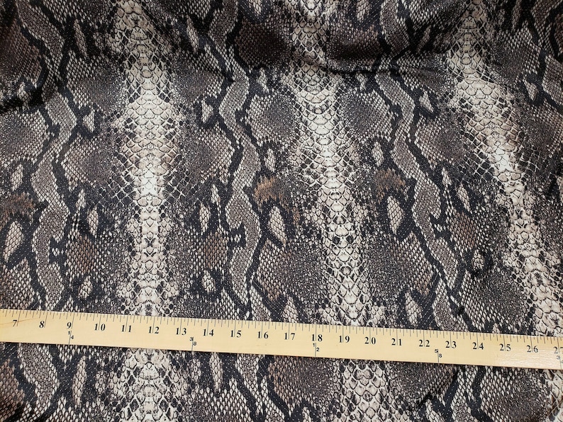 Brown Snake Skin Print 4 Way Stretch Nylon Spandex Fabric - Etsy