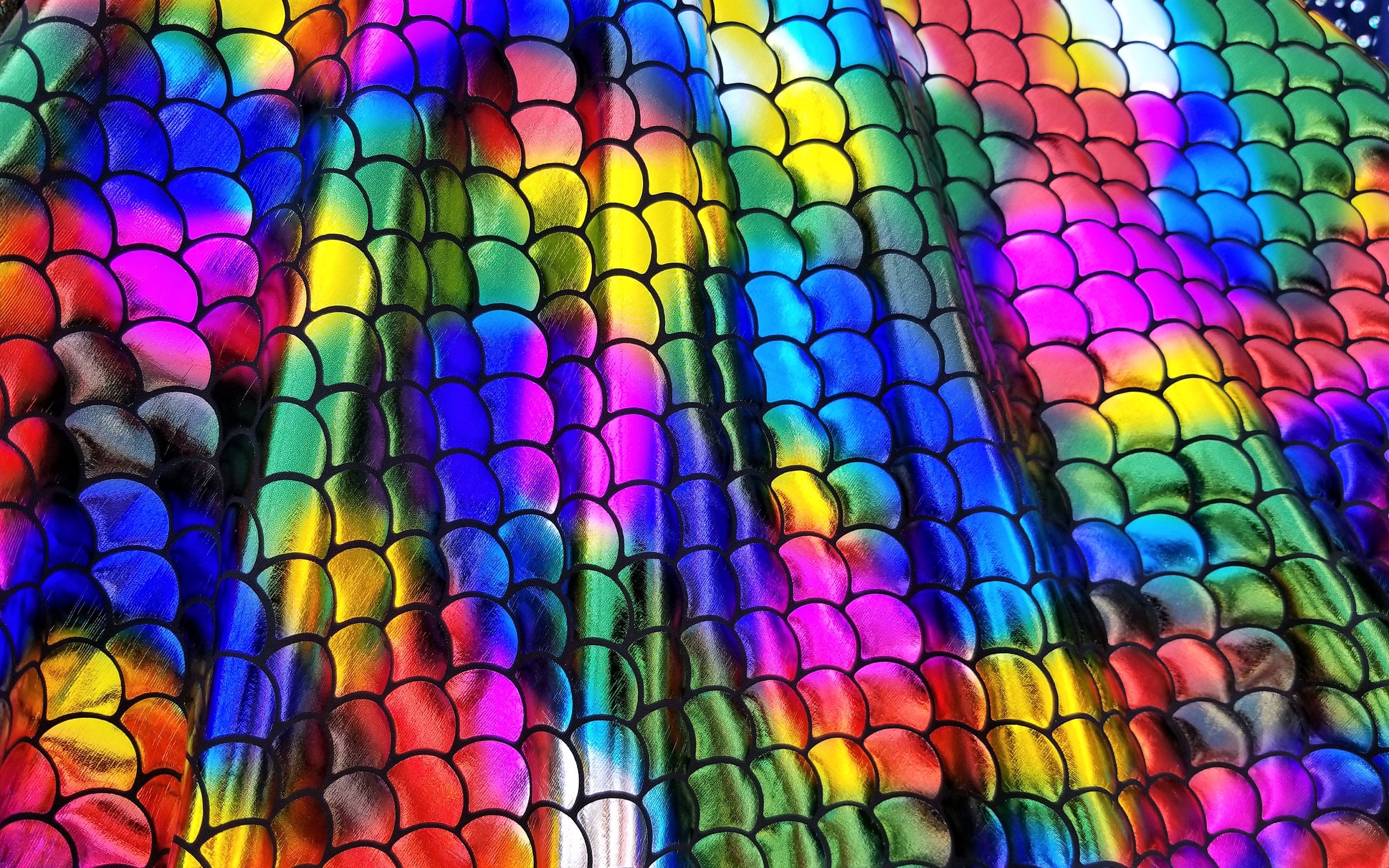 NEW Rainbow Mermaid Scales 3/4 Inch 60' Inch | Etsy
