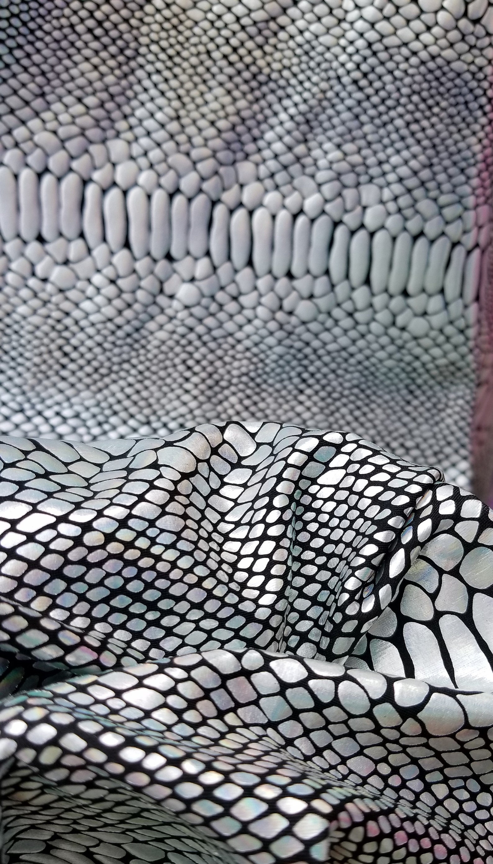 Snake Scales Hologram Nylon Spandex Fabric red Yellow | Etsy