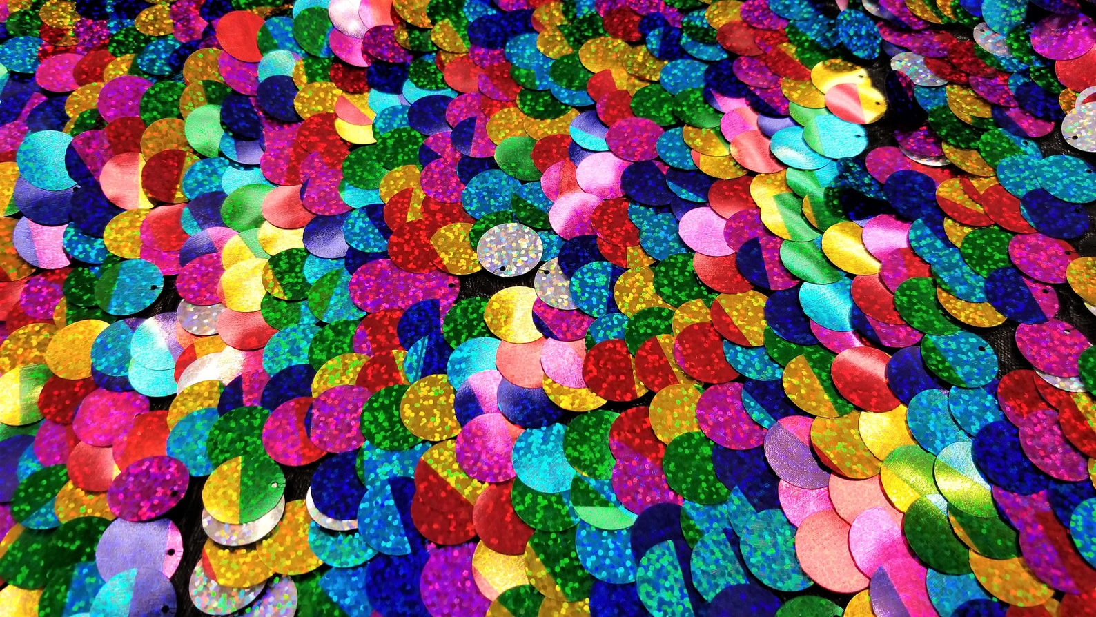 Shiny Rainbow 20mm Paillette Sequin on Mesh Fabric Sold by Yard - Etsy