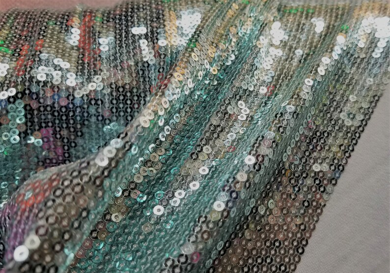 Mini Disc Flat Sequin Spandex Fabric by the Yard - Etsy
