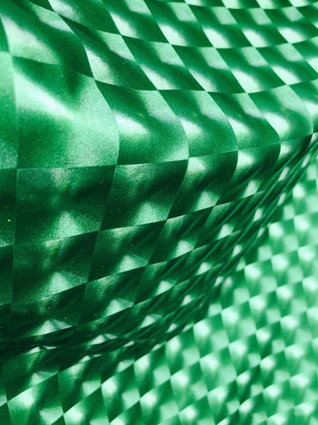 NEW 3D Green Optical Tiles on Spandex, 4 Way Stretch, 60" Inch, Sold by ...