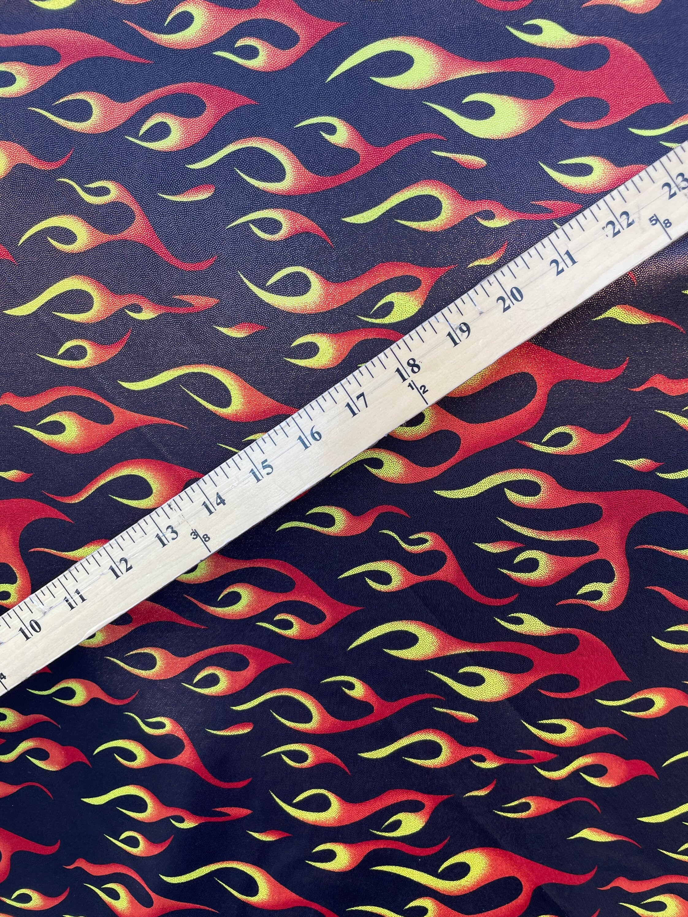Flames Print Fabric Foggy Foil Mystic Fabric Sold by Yard 60” Width (3 ...