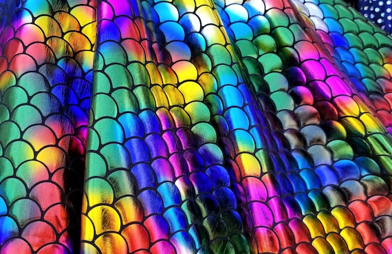 NEW Rainbow Mermaid Scales 3/4 Inch 60' Inch | Etsy