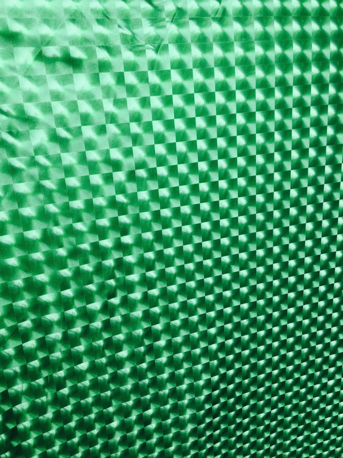 NEW 3D Green Optical Tiles on Spandex, 4 Way Stretch, 60" Inch, Sold by ...