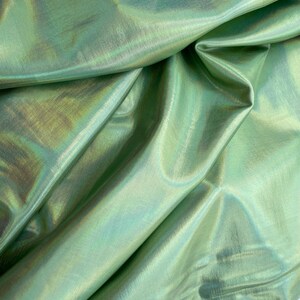 Green Iridescent Metallic Foil 4 Way Stretch Fabric Sold by Yard 60 ...