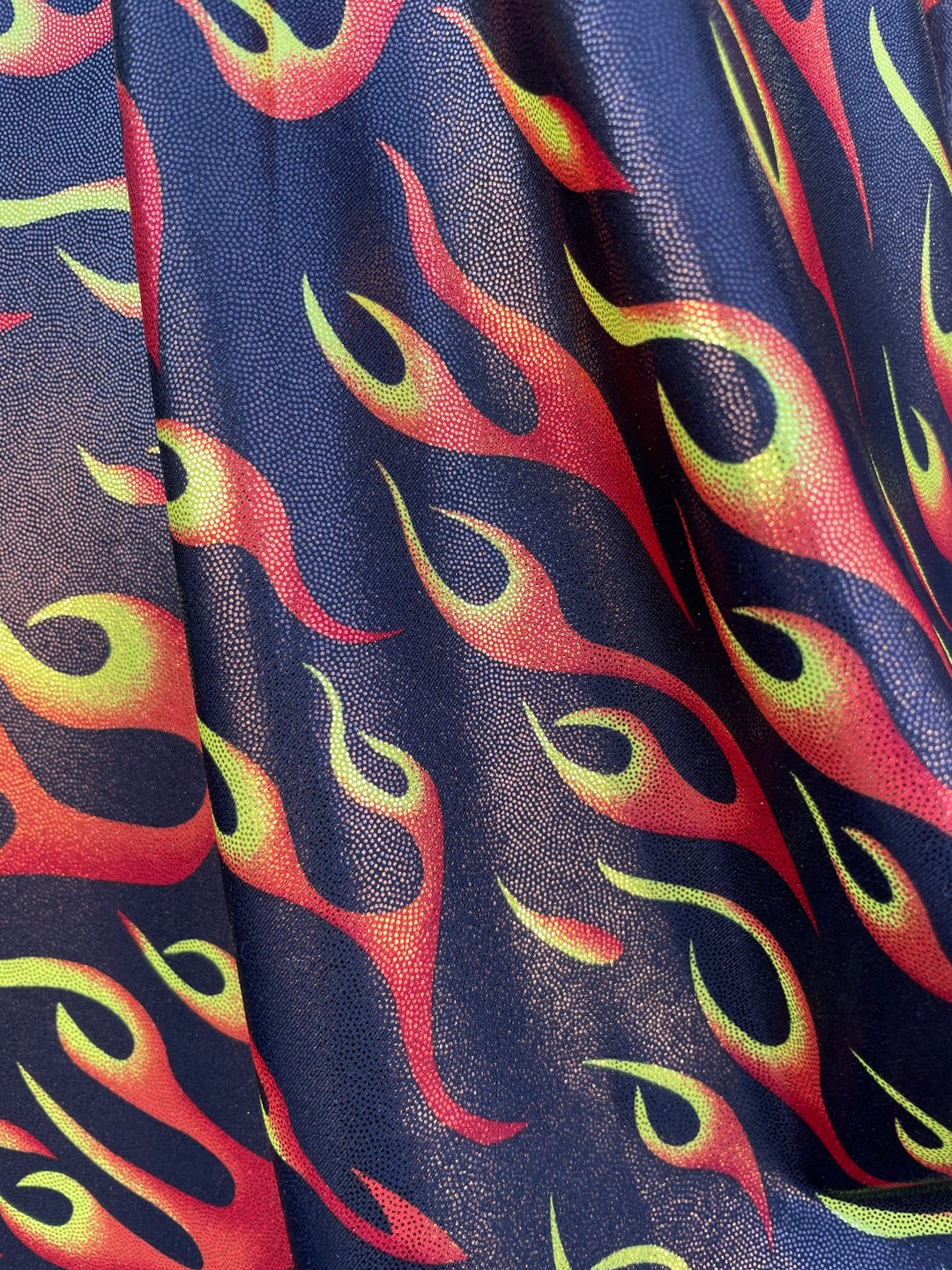 Flames Print Fabric Foggy Foil Mystic Fabric Sold by Yard 60” Width (3 ...