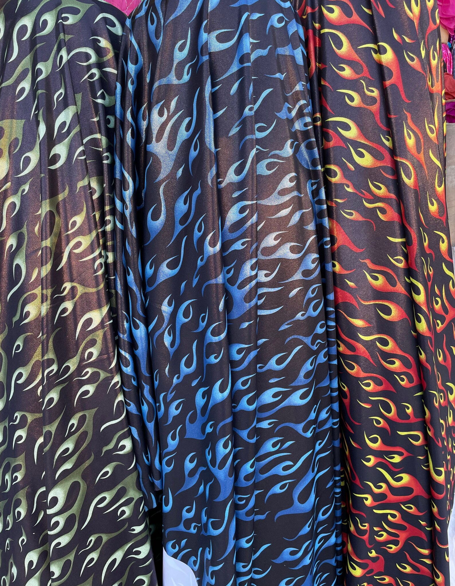 Flames Print Fabric Foggy Foil Mystic Fabric Sold by Yard 60” Width (3 ...
