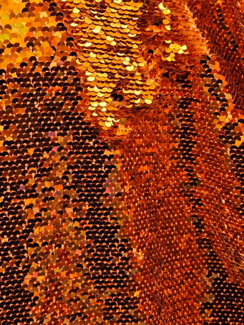 NEW COLOR!!! Orange/orange Shiny 5mm Flip up Sequin on Spandex, 54 ...