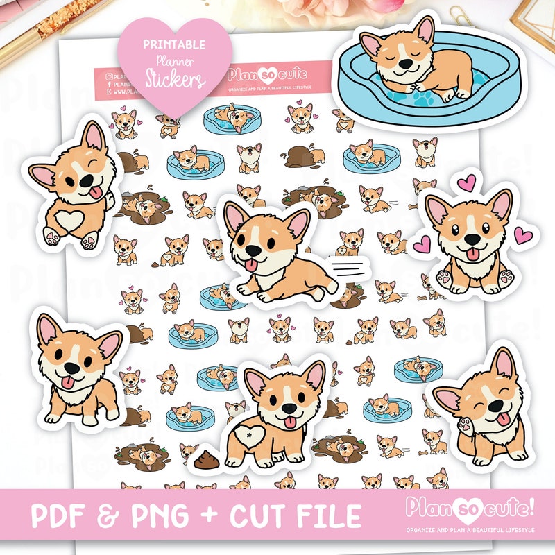 Dog Stickers Printable - Etsy