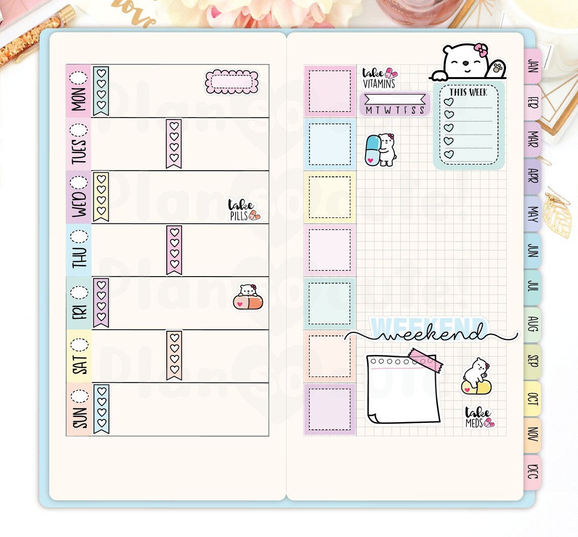 Take Medicine, Take Pills, Printable Planner Stickers - Etsy