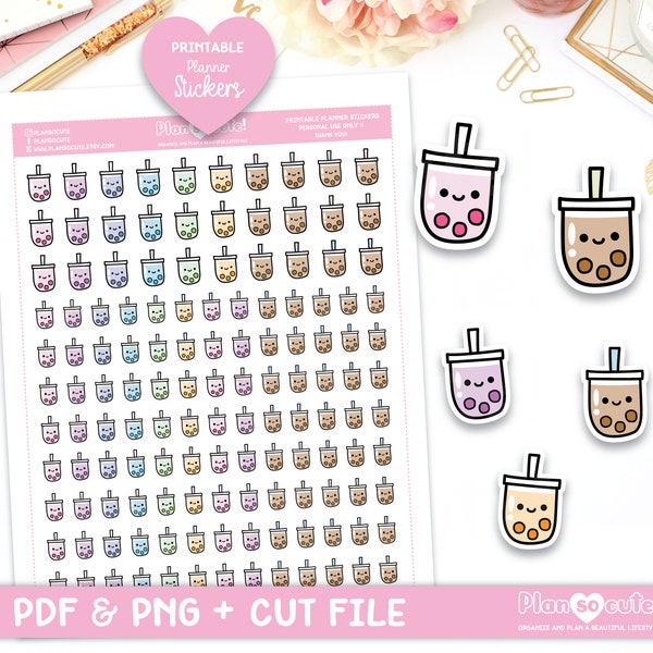 Boba Tea Sticker - Etsy