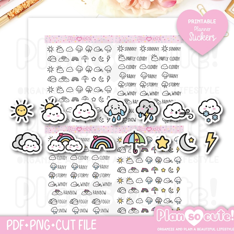 Cute Icons Doodle Kids - Etsy