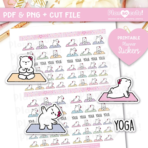 Yoga Stickers - Etsy