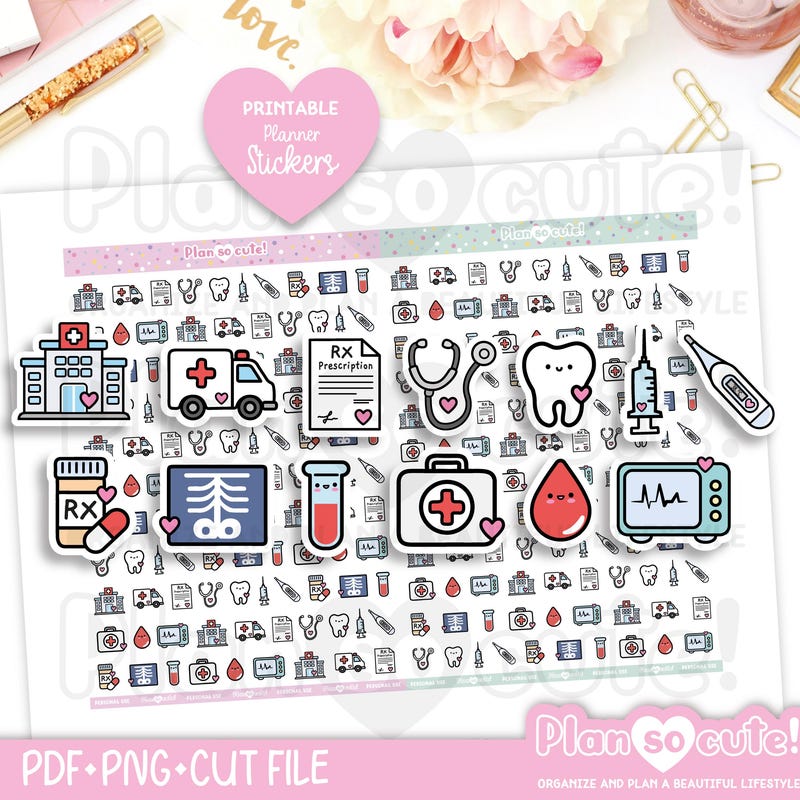 Washi Planner Icons - Etsy UK