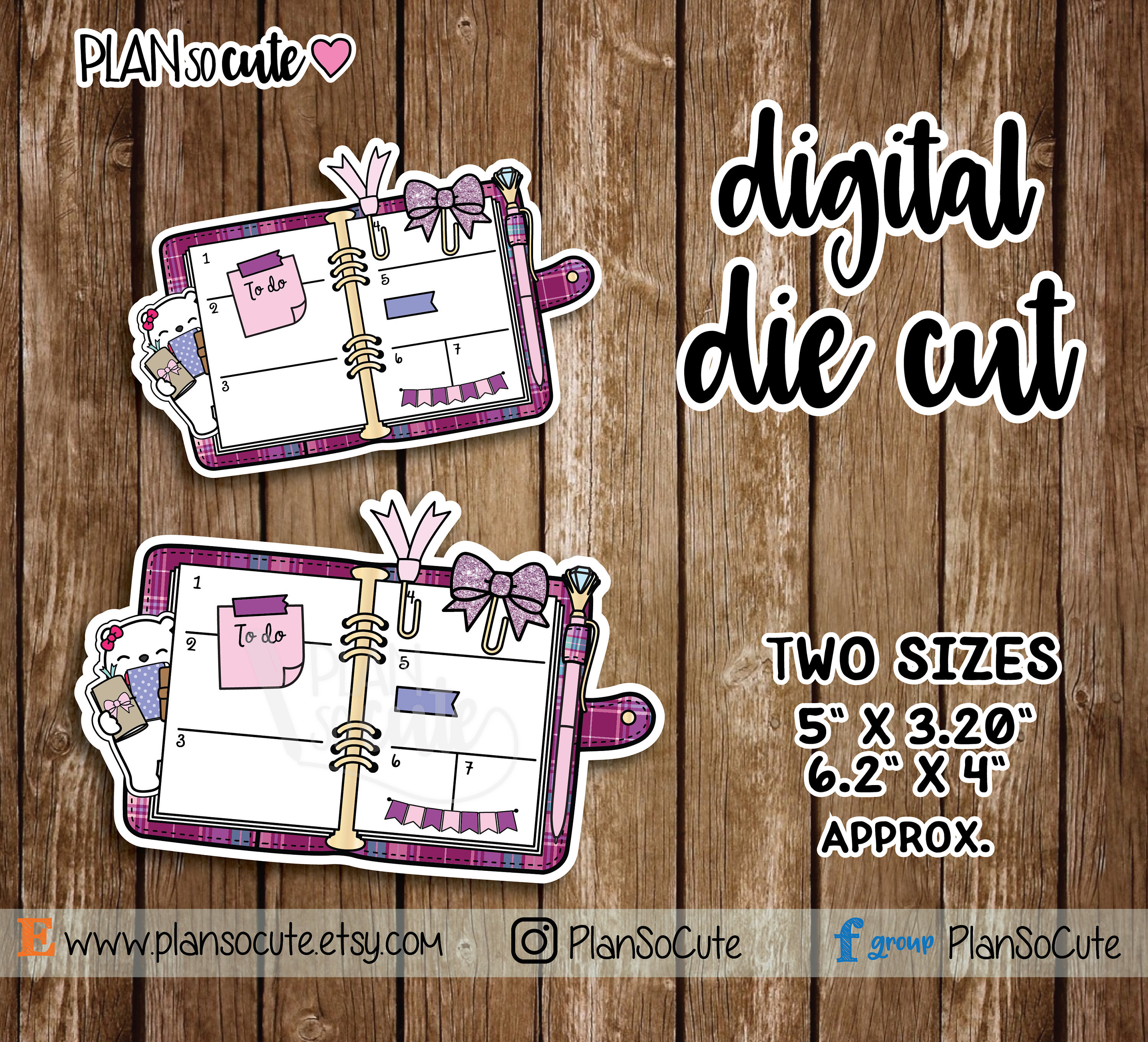 Digital Die Cuts, Planner Rings, Cleo, Personal Use Only. - Etsy