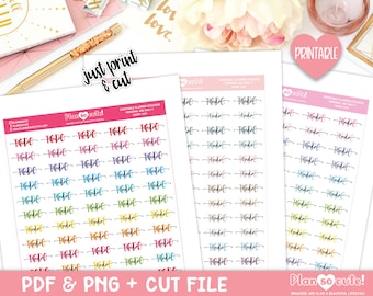 Months Script Printable Planner Stickers Cricut and | Etsy