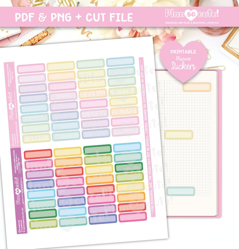 PRINTABLE Quarter Box Rainbow Pastel and Neutral Colors. - Etsy