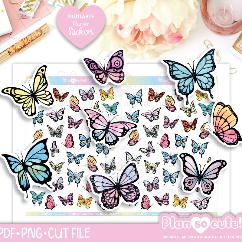 Butterfly Stickers - Etsy