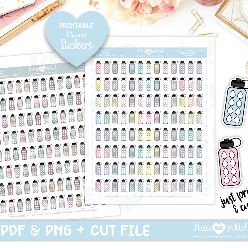 Drink Water Planner Sticker - Etsy