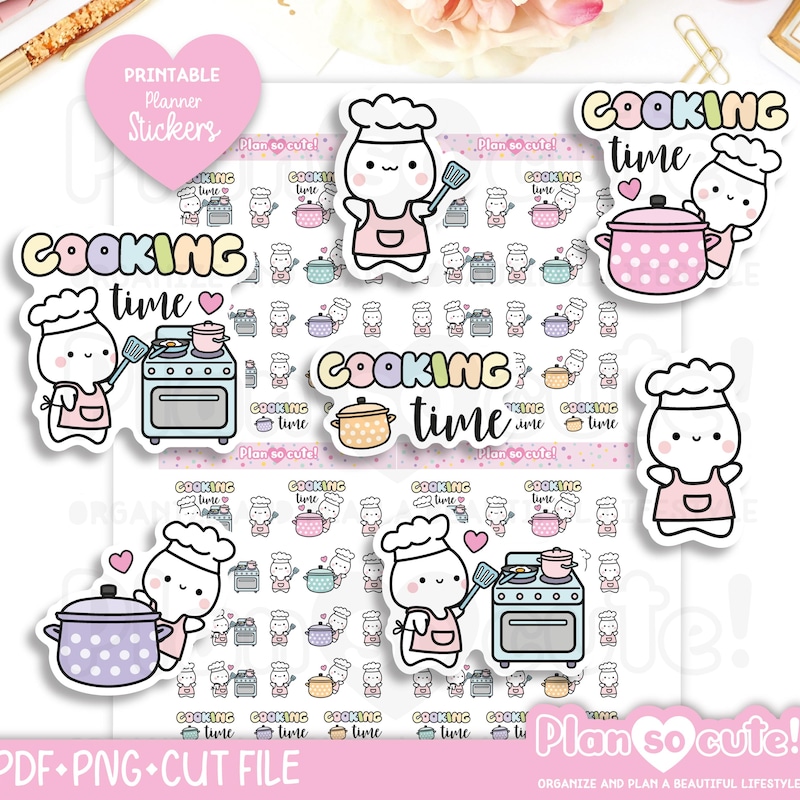 Cooking Stickers for Journal - Etsy UK