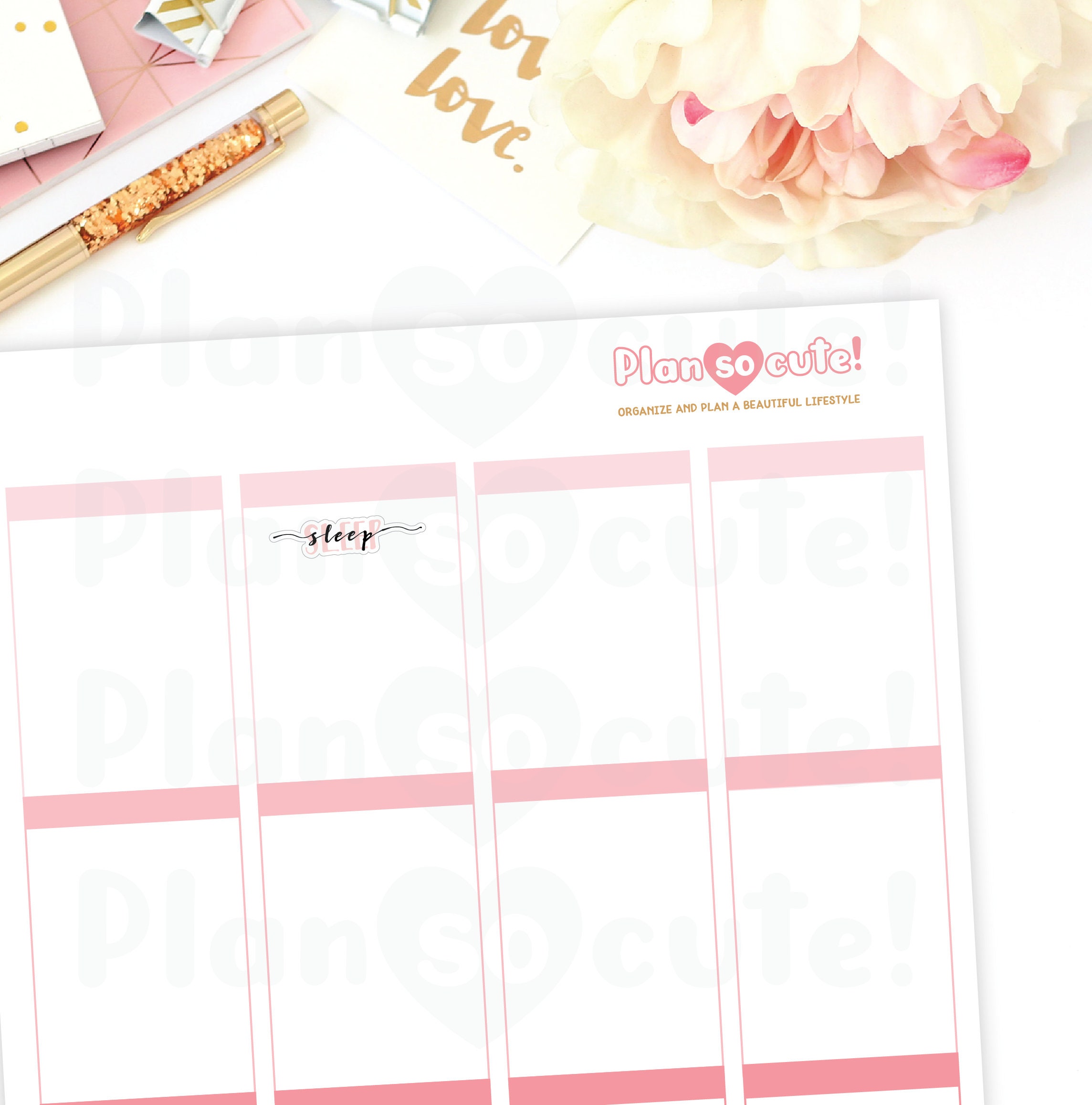 Sleep Script Printable Planner Stickers Cricut and | Etsy