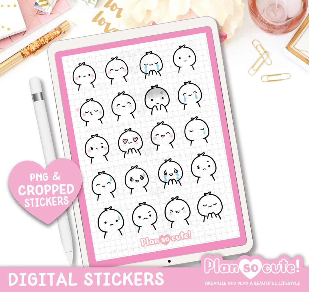 Emoji Stickers, Digital Stickers, Goodnotes Stickers, Tinny Puppet ...