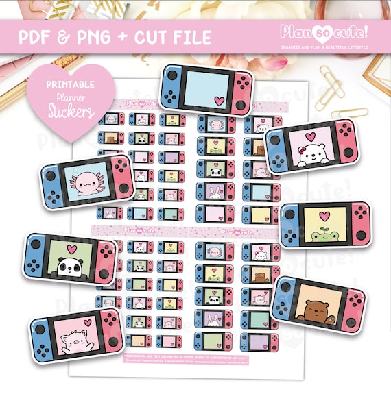 Game Time Printable Stickers Video Game Printable Planner - Etsy