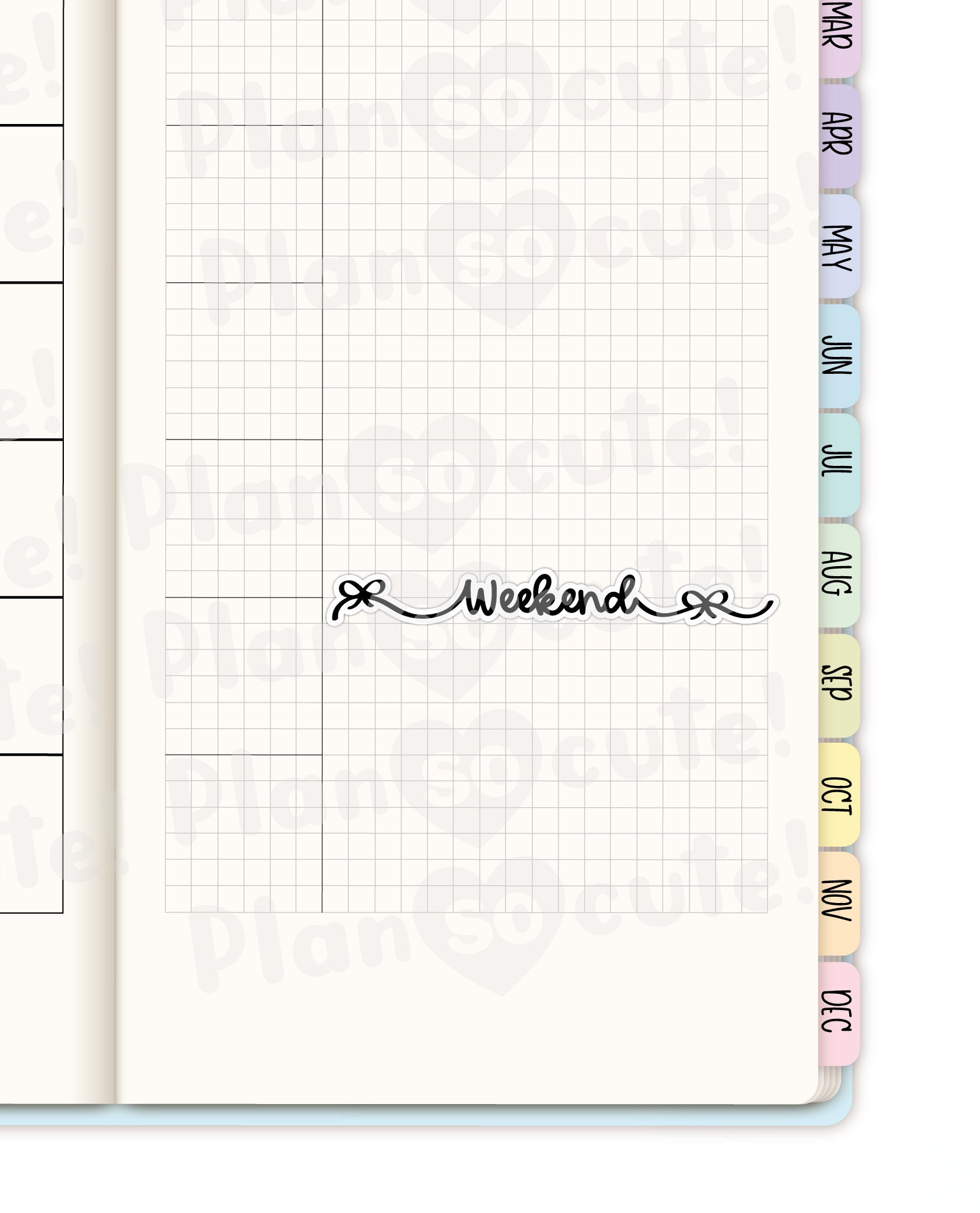 Weekend Script Printable Planner Stickers, Cricut and Silhouette Files ...