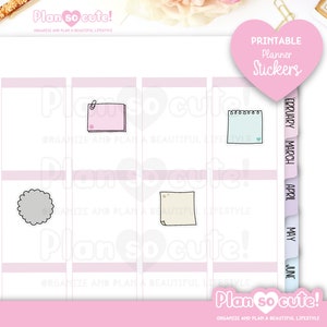 Doodle Sticky Notes Stickers, Printable Planner Stickers, Bullet ...
