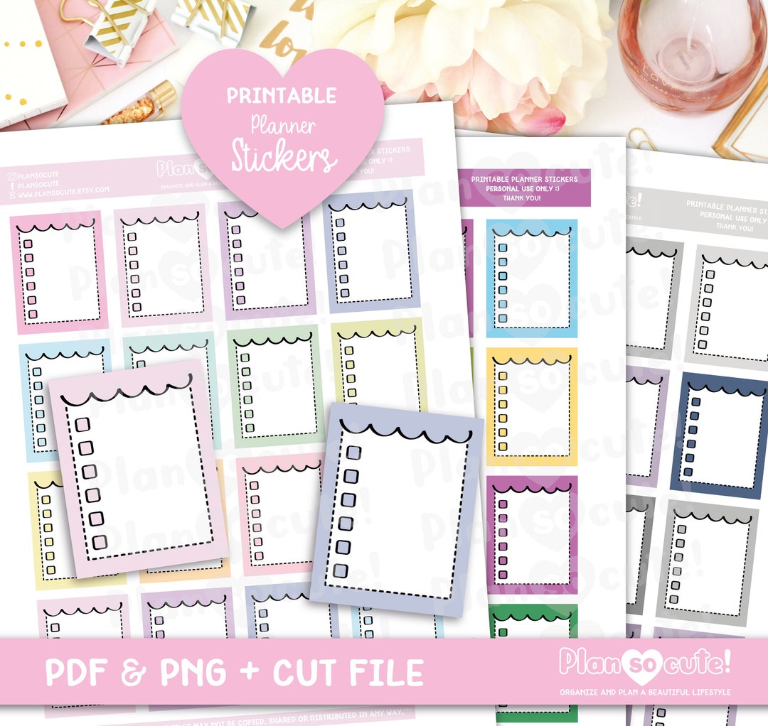 Doodle Stitched FULL BOX, Check List, Printable Planner Stickers ...