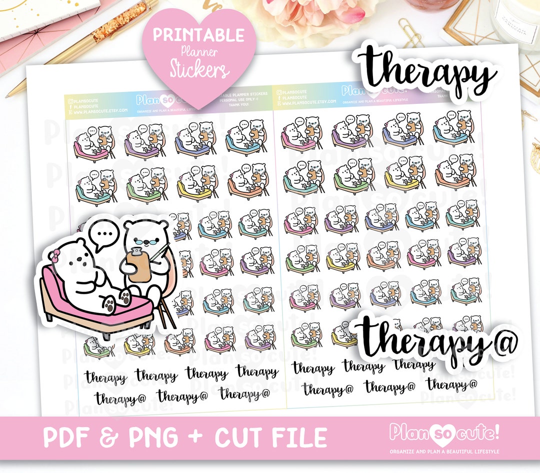 Therapy Printable Planner Stickers, Psychologist Appointment Stickers ...