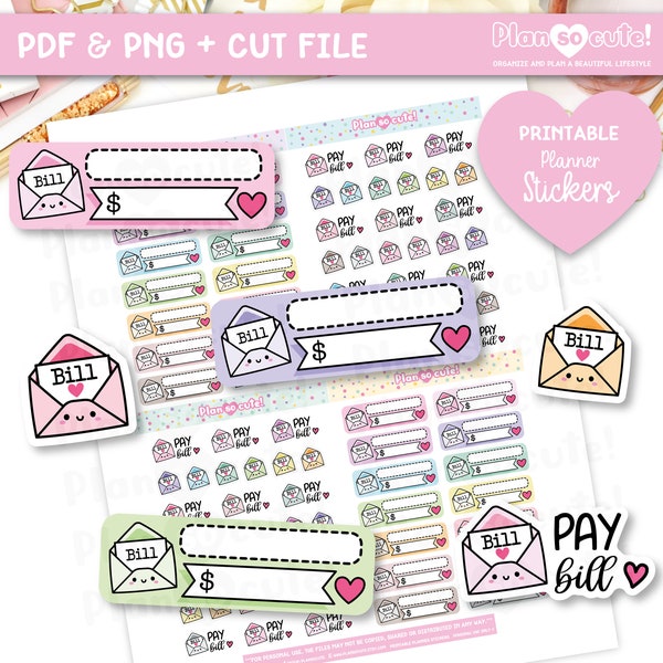 Bill Pay Stickers - Etsy