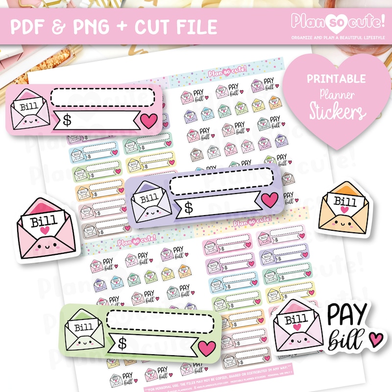 Bill Pay Stickers - Etsy