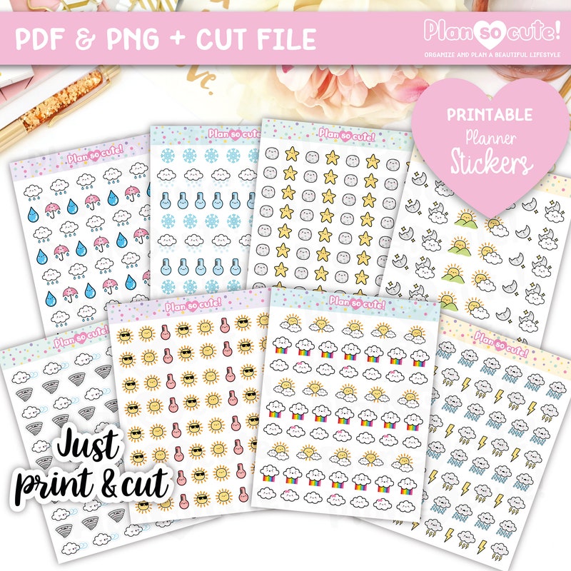 Kawaii Planner Stickers - Etsy
